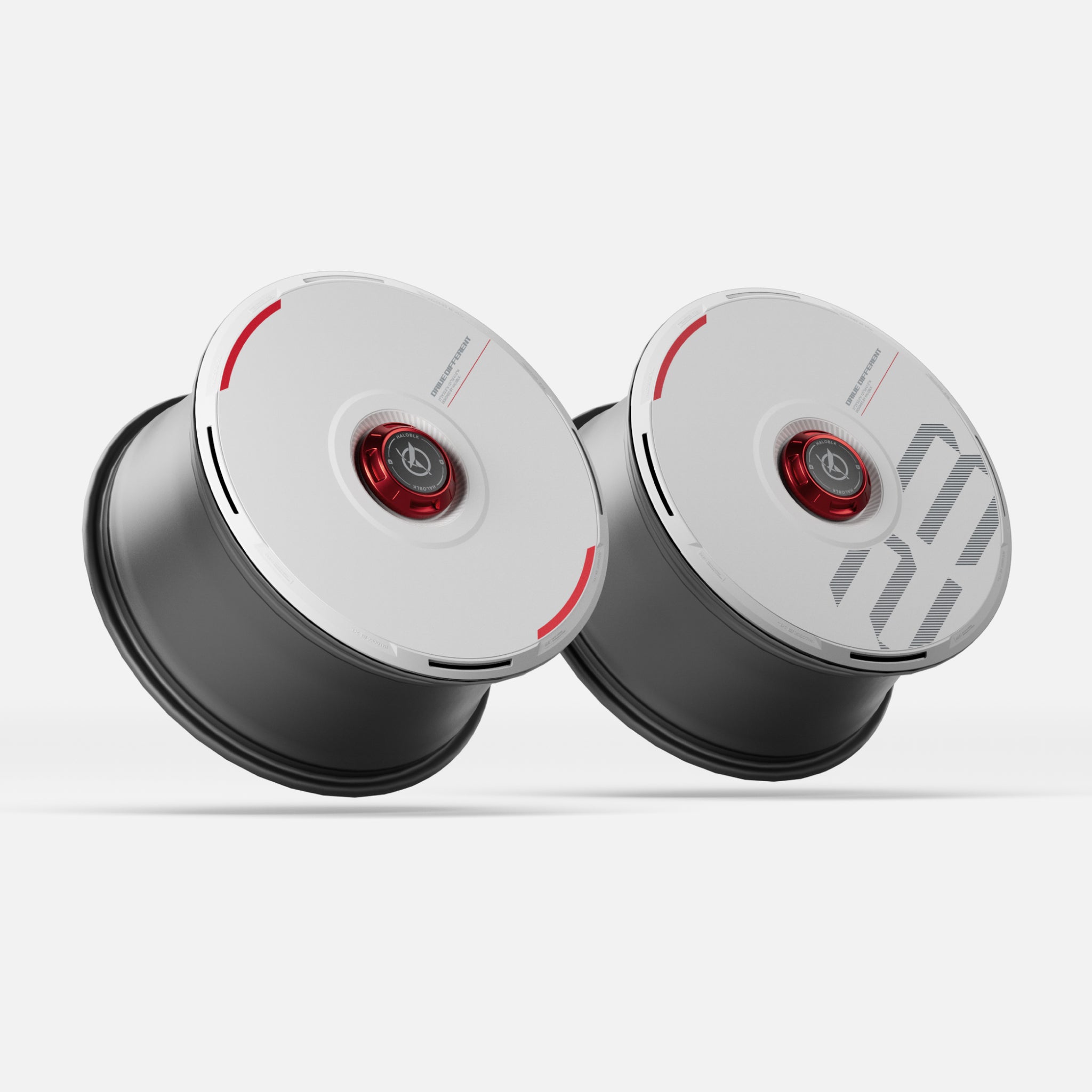 Tesla Wheel Covers with Custom Numbers – HALODISC 2 White
