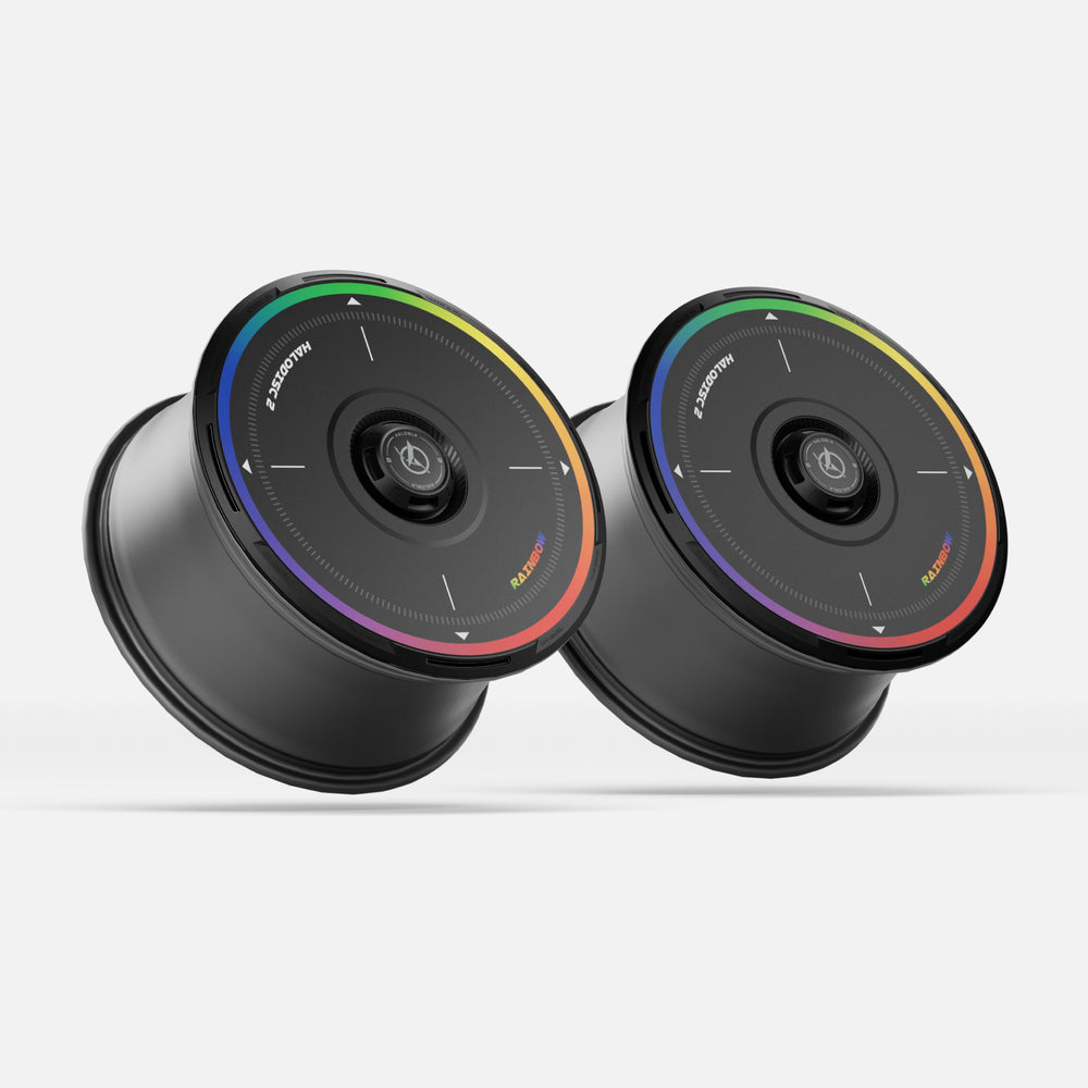 HALODISC 2 Rainbow Road Tesla Wheel Covers for Model 3/Y/X/S | HALOBLK