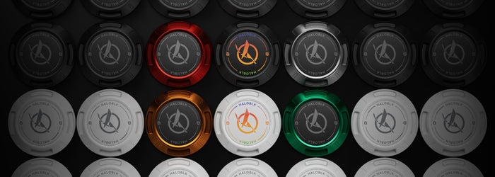 Colored Tesla Hubcaps for Wheel Covers | HALODISC 2