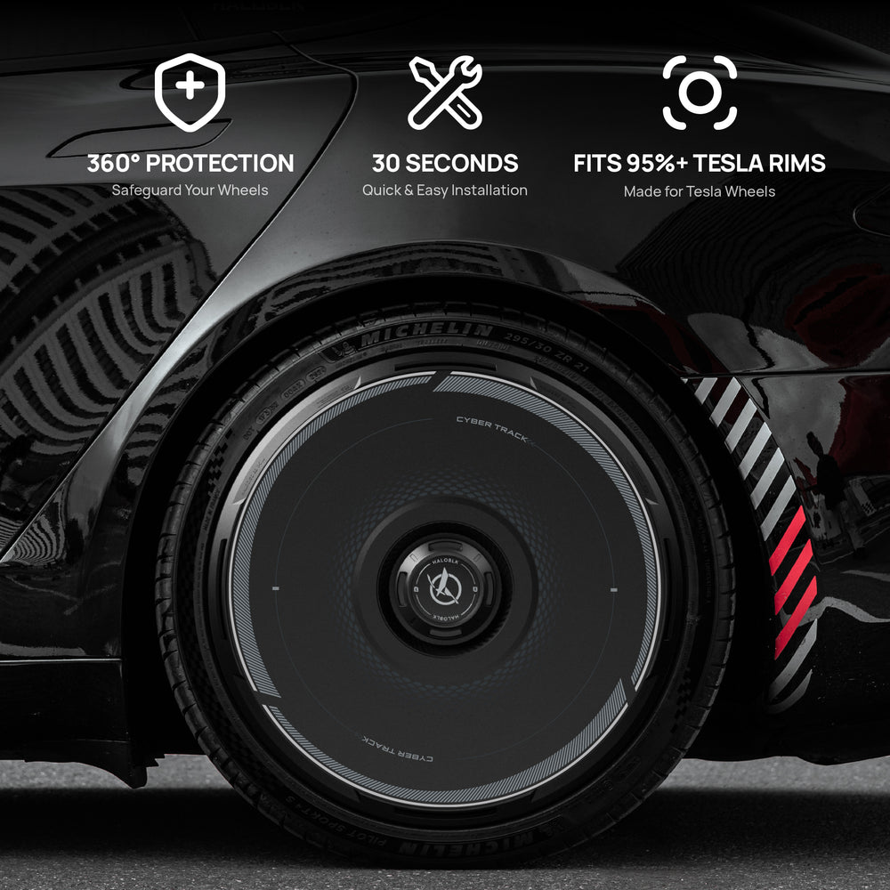 HALODISC 2 Cyber Track Wheel Covers for Tesla | HALOBLK