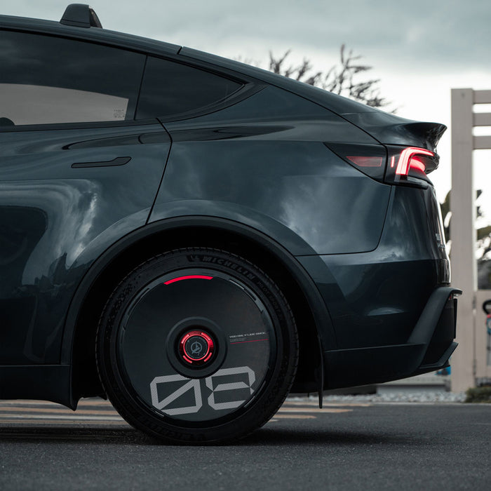 Custom Number Tesla Wheel Covers | HALODISC 2 Black 18–21"