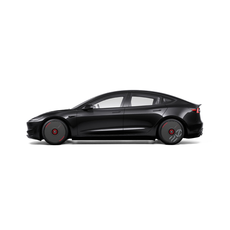 Custom Number Tesla Wheel Covers | HALODISC 2 Black 18–21"