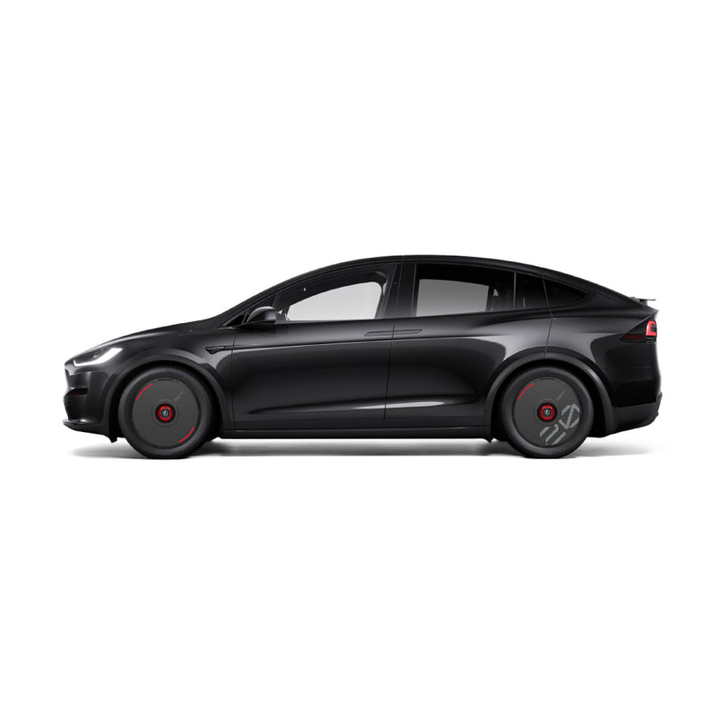 Custom Number Tesla Wheel Covers | HALODISC 2 Black 18–21"