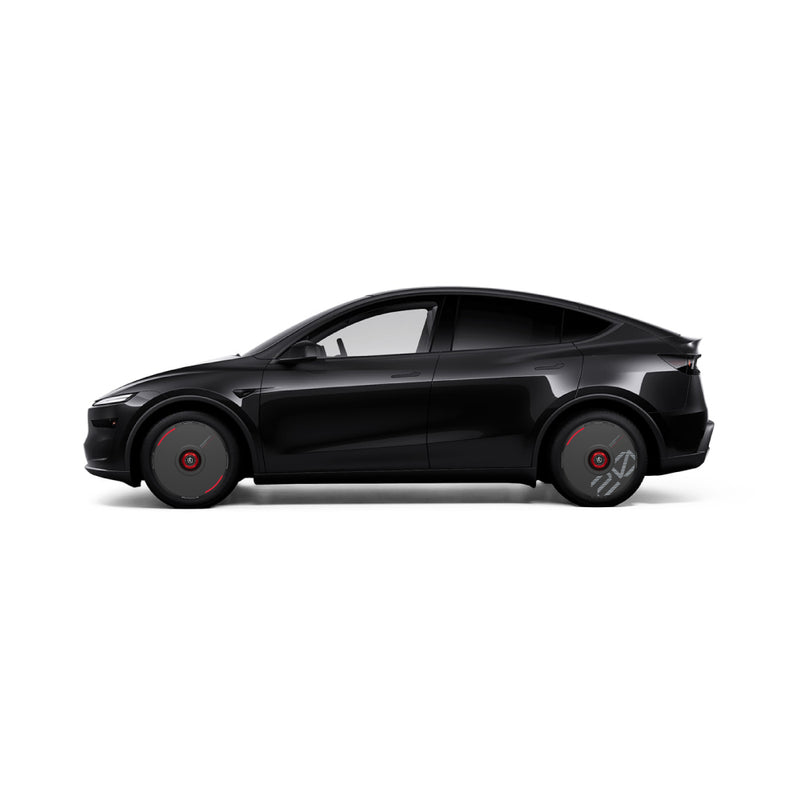 Custom Number Tesla Wheel Covers | HALODISC 2 Black 18–21"