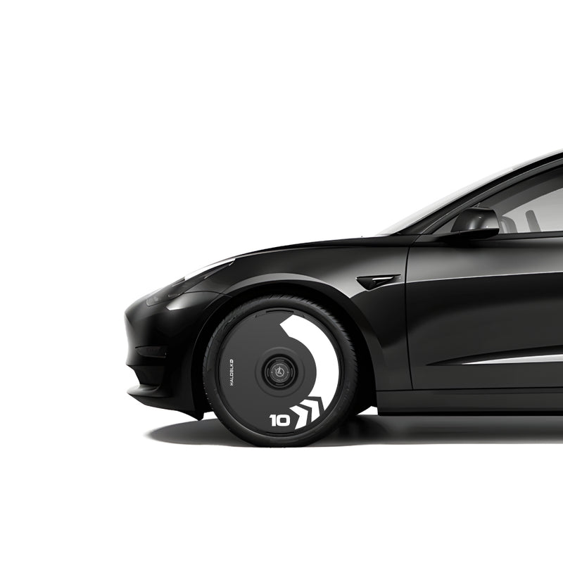 HALODISC 2 Tesla Wheel Covers (Arrow) | Anti-Theft Center Lock | HALOBLK