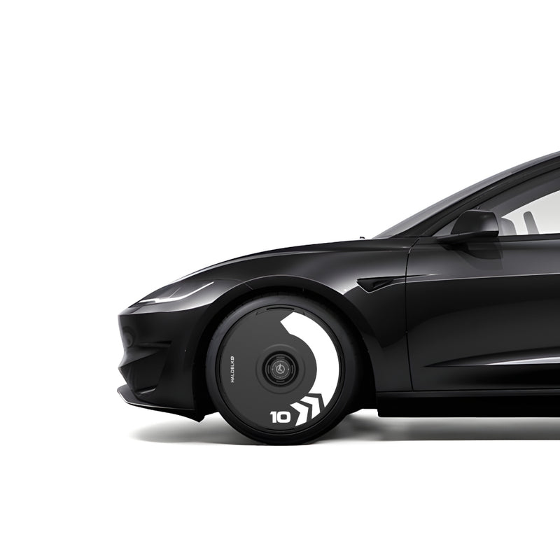 HALODISC 2 Tesla Wheel Covers (Arrow) | Anti-Theft Center Lock | HALOBLK