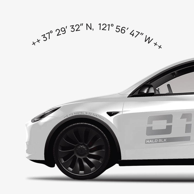 Custom Livery Sticker for Tesla Model Y | HALOBLK