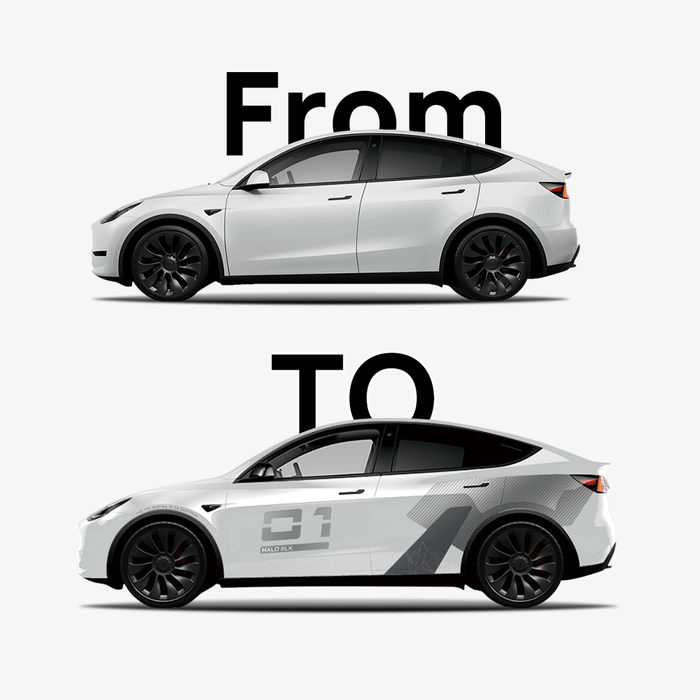 Custom Livery Sticker for Tesla Model Y | HALOBLK